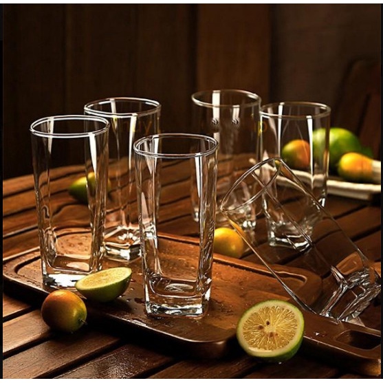 320ml tall square bottom glass cup (B11011) | Shopee Philippines