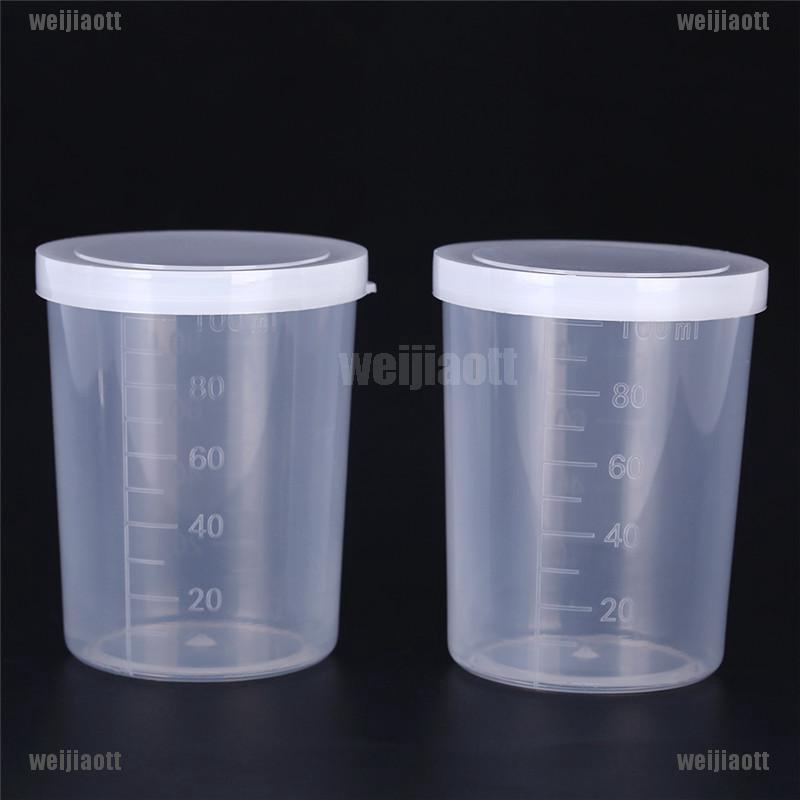 Plastic graduated laboratory bottle test measuring 100ml container cups ...