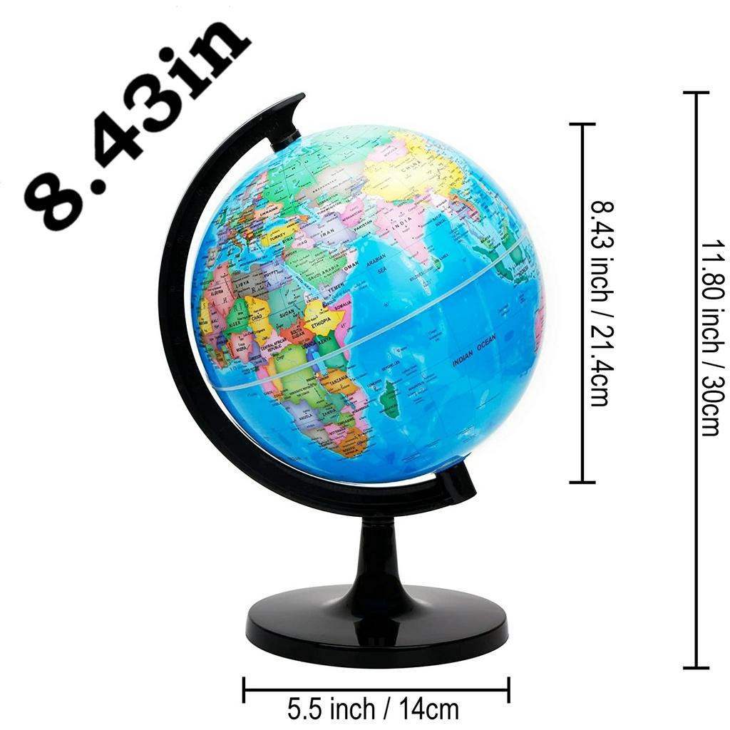 [Golden Dragon] Educational Rotating World Map Globes with Stand ...