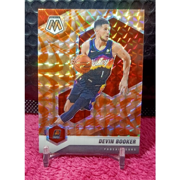 NBA Cards Devin Booker Phoenix Suns Mosaic Orange Reactive Parallel ...