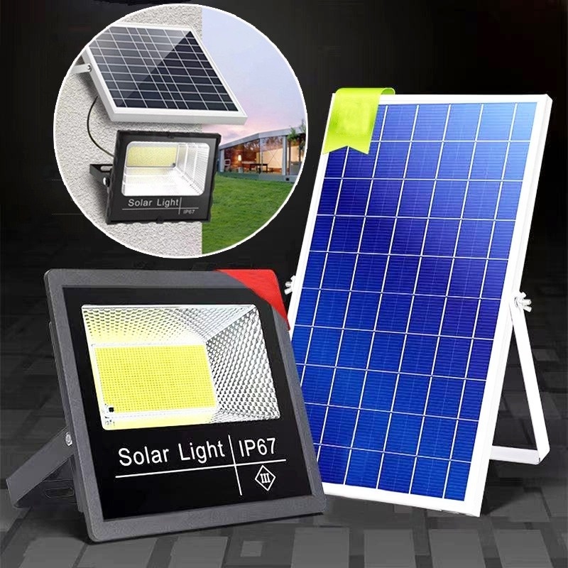 100/150/250/400W Solar Floodlight Outdoor W/ Remote Control,IP65 ...