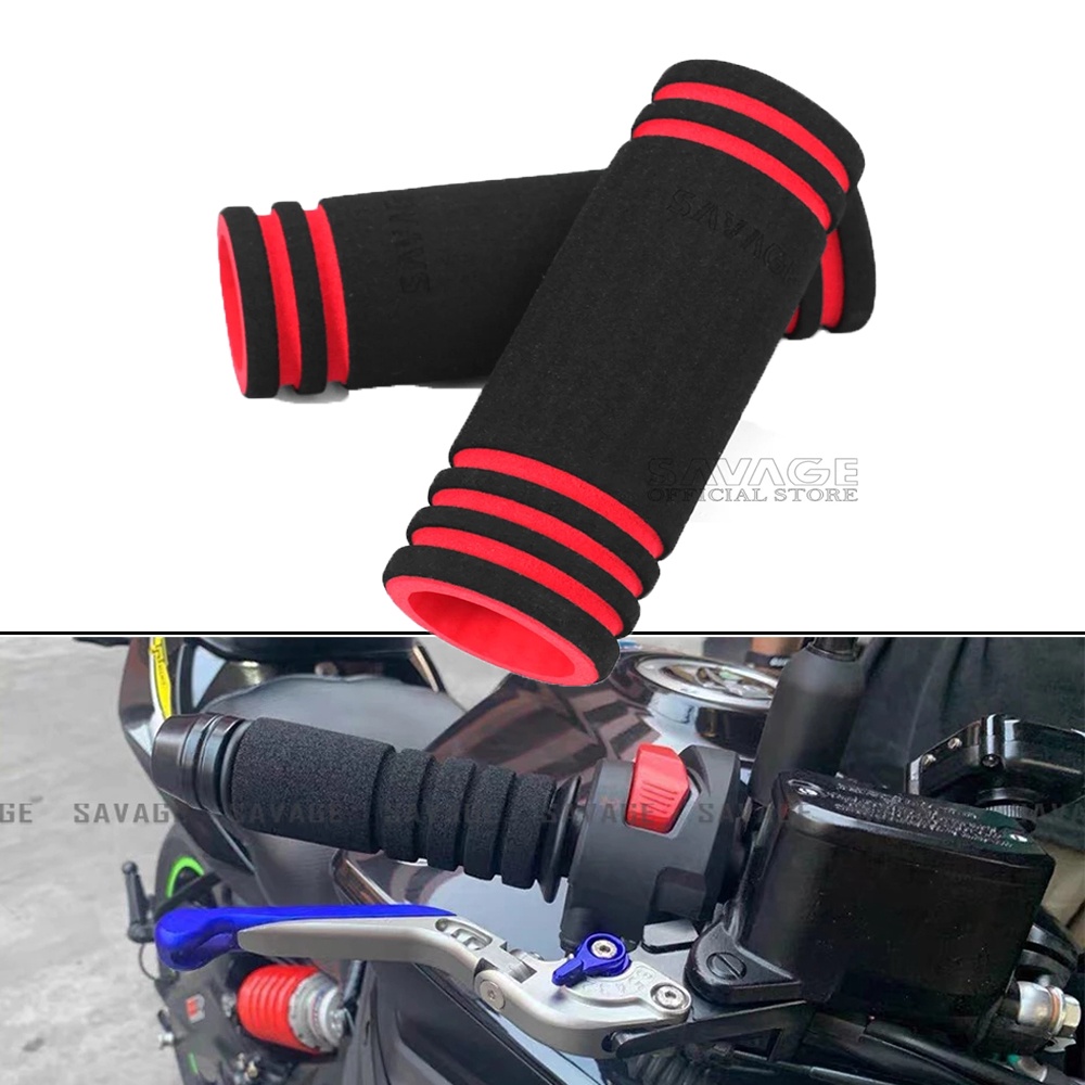 Motorcycle Handle Bar Grips Cover Slip on Foam Anti Vibration For ...