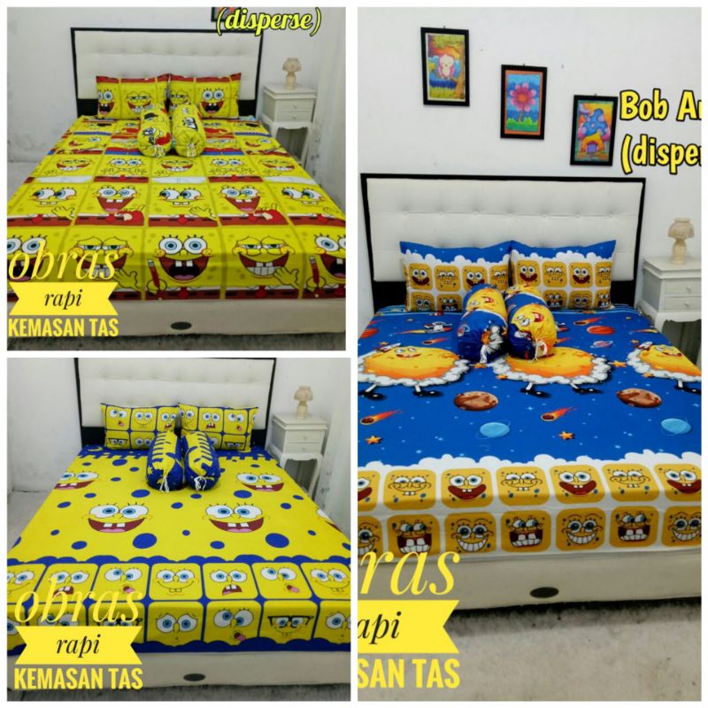 Spongebob bed sheets homemade children's bed sheets | Shopee Philippines