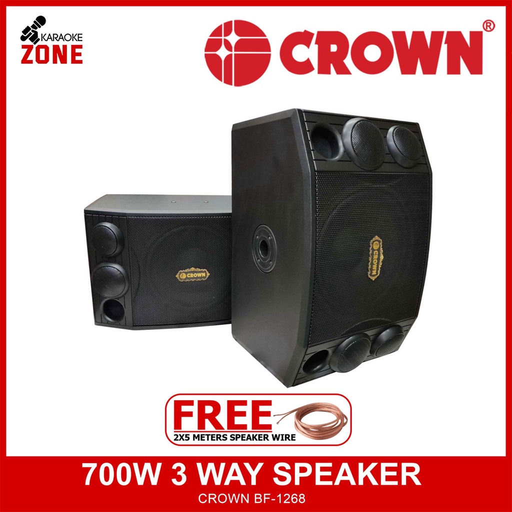 Crown BF 1268 Speaker / karaoke speaker / 3 Way Speaker/ 700Watts ...