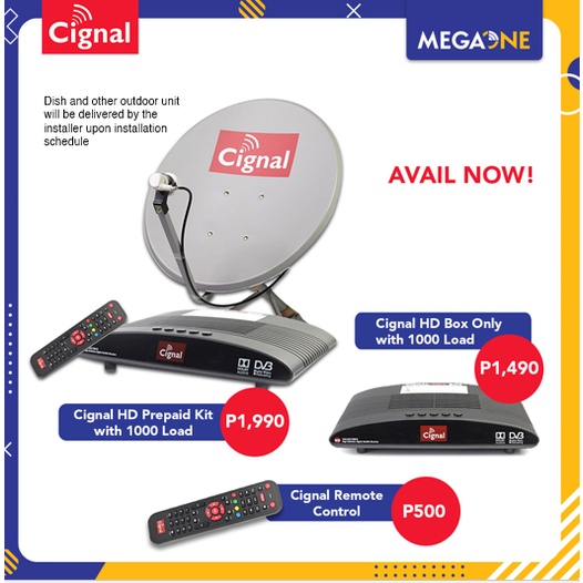 Cignal HD Prepaid Kit with 1000 Load / Cignal HD Box Only with 1000 ...