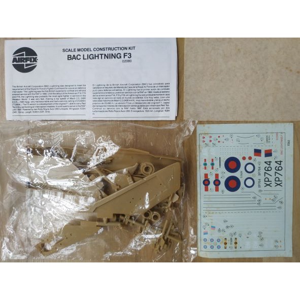 Airfix 1/72 BAC lightning F3 - 2 RAF decal option - NO BOX | Shopee ...
