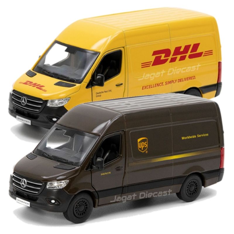 Kinsmart Mercedes Benz Sprinter Courier Car DHL UPS JNE JNT Si Fast ...