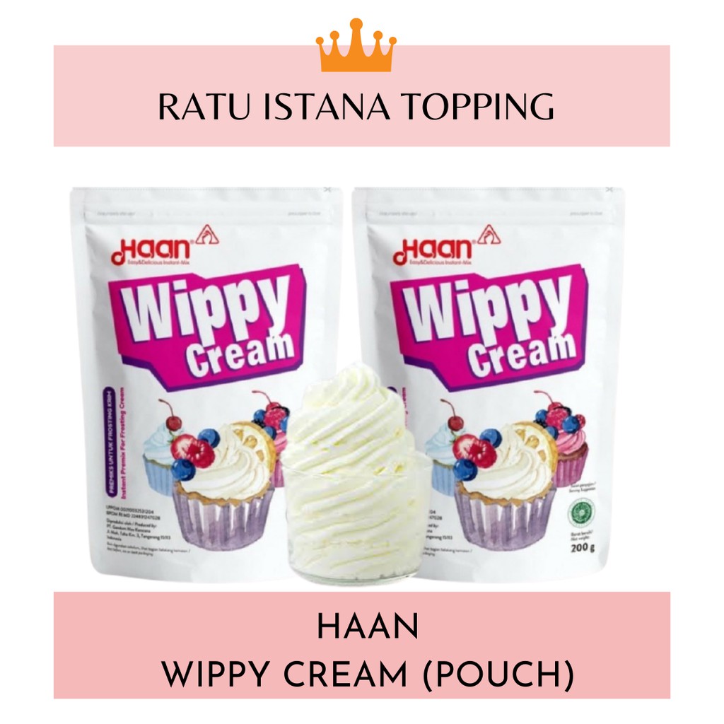 Wippy CREAM HAAN-HAAN WHIP CREAM-WHIP CREAM POWDER-WHIP CREAM INSTANT ...