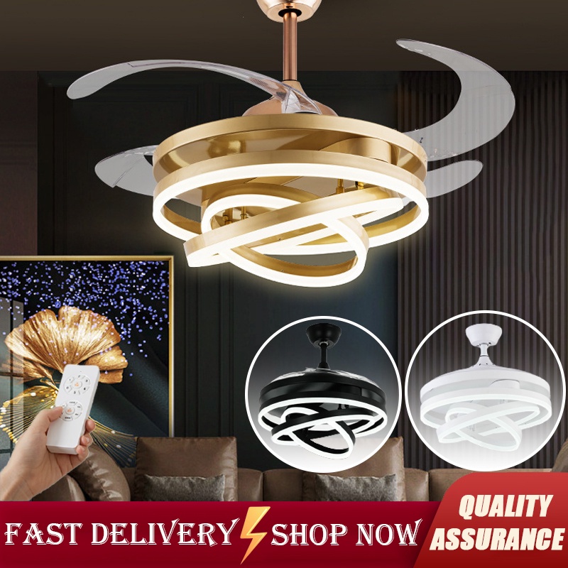 Invisible fan ceiling fan decoration aluminum fan 3 light 42 inch ...