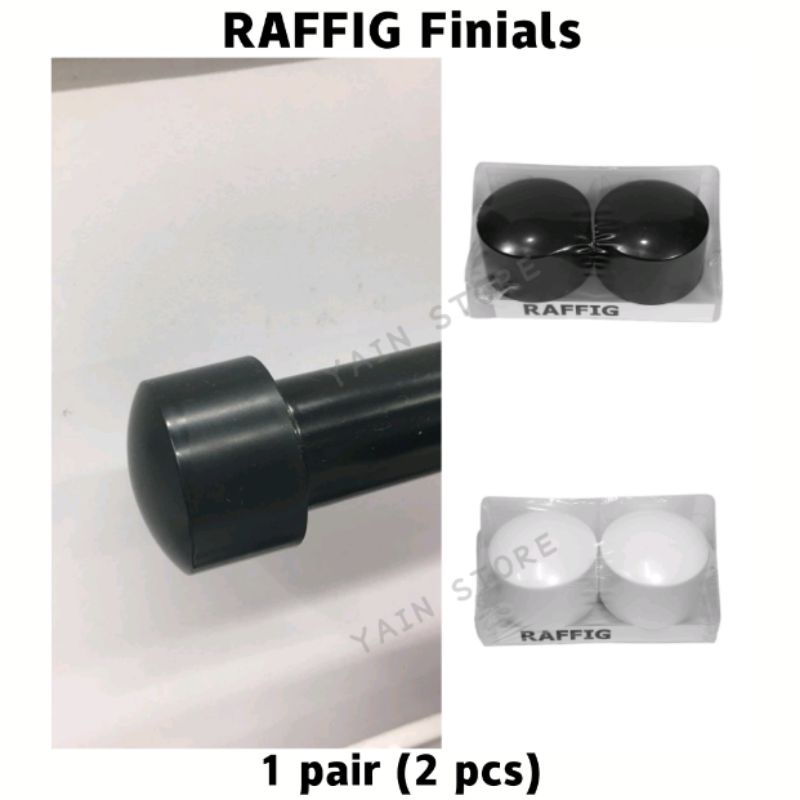 Branded RAFFIG Finials, 1 pair, Black/ White | Shopee Philippines