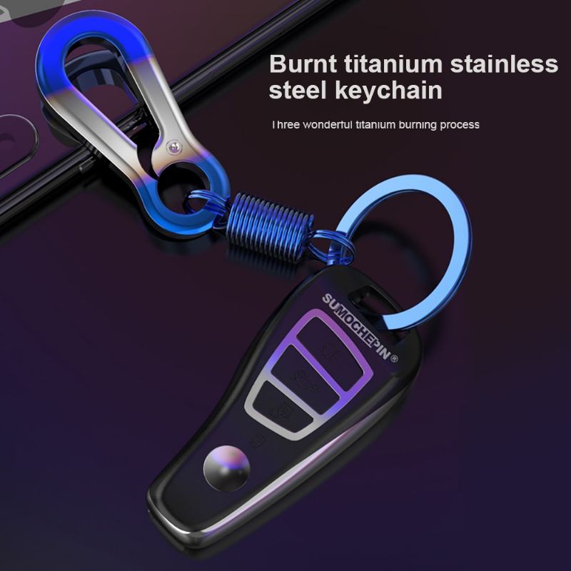 1PC Creative Car Auto Keychain Titanium Metal Key Chain Wonderful Car ...