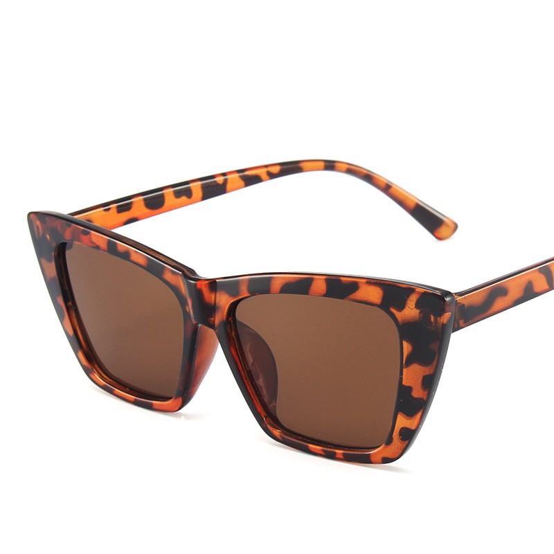 Fashion Cat Eye Sunglasses Women Retro Square Glass Sunglasses Female
