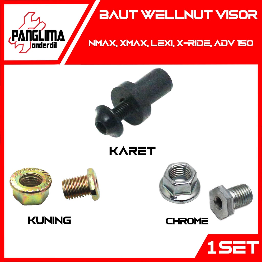 Wellnut Visor Bolt Honda-Yamaha NMAX-N MAX & XMAX-X MAX & X-Ride & Lexi ...