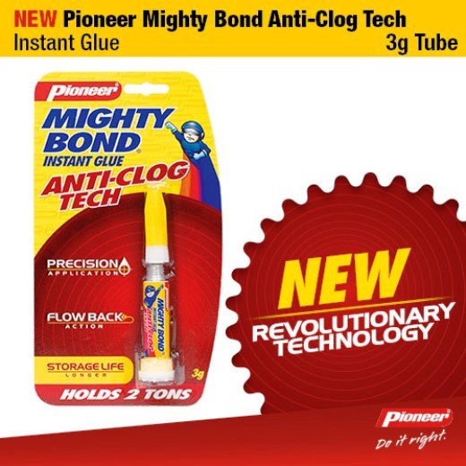 Pioneer Mighty Bond Anti Clog Tech Instant Glue 3g | Shopee Philippines