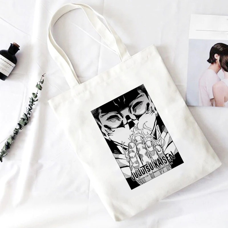 Fashionable Japanese Anime Jujutsu Kaizen Tote Bag for Women | Shopee ...