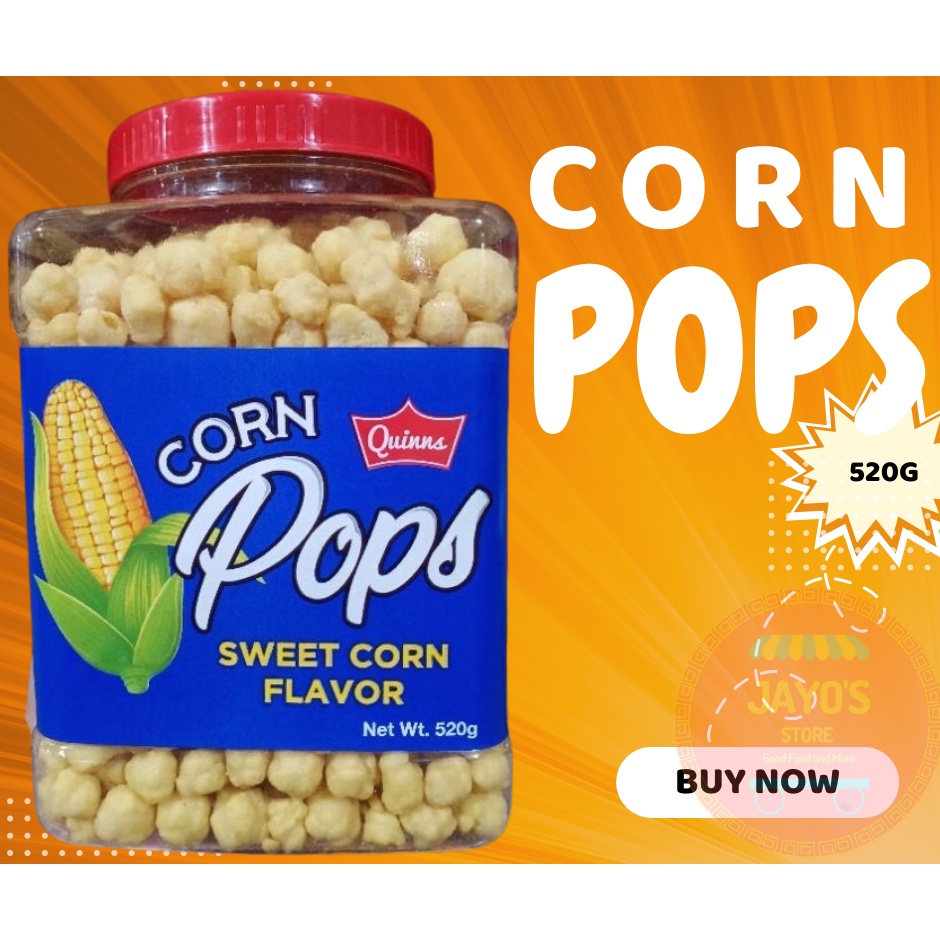 Quinns Corn Pops Sweet Corn Flavor 520g | Shopee Philippines