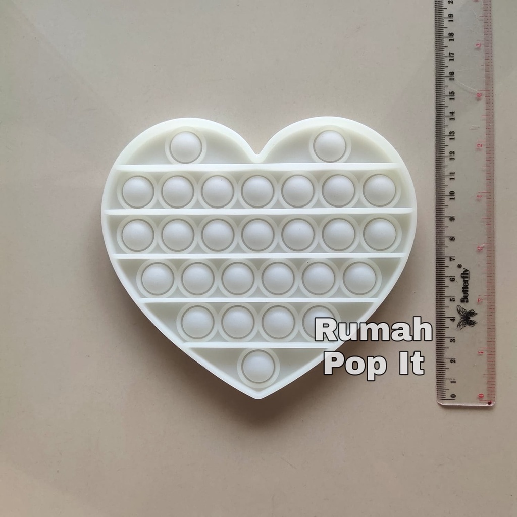 Pop It Fidget Toys LOVE GLOW White / Fidget Pop It Squishy / Pop It ...