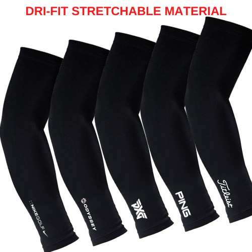 GOLF INSPIRED BLACK ARM SLEEVES PROTECTION FROM UV/SUN/DUST - DRI FIT ...