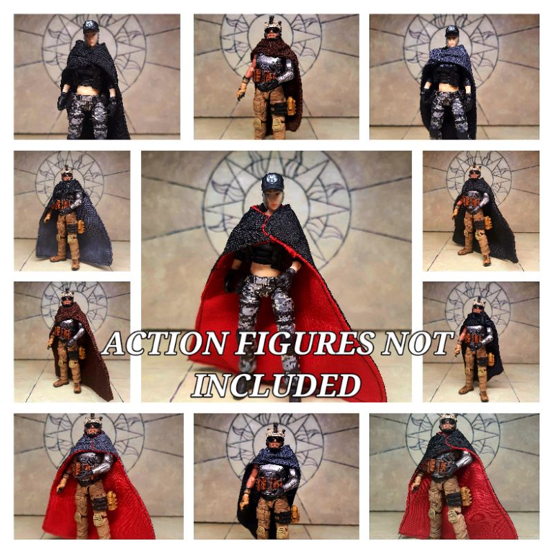 Soft Goods Cape for 3.75 1:18 Action Figures Joytoy GI Joe Acid Rain ...