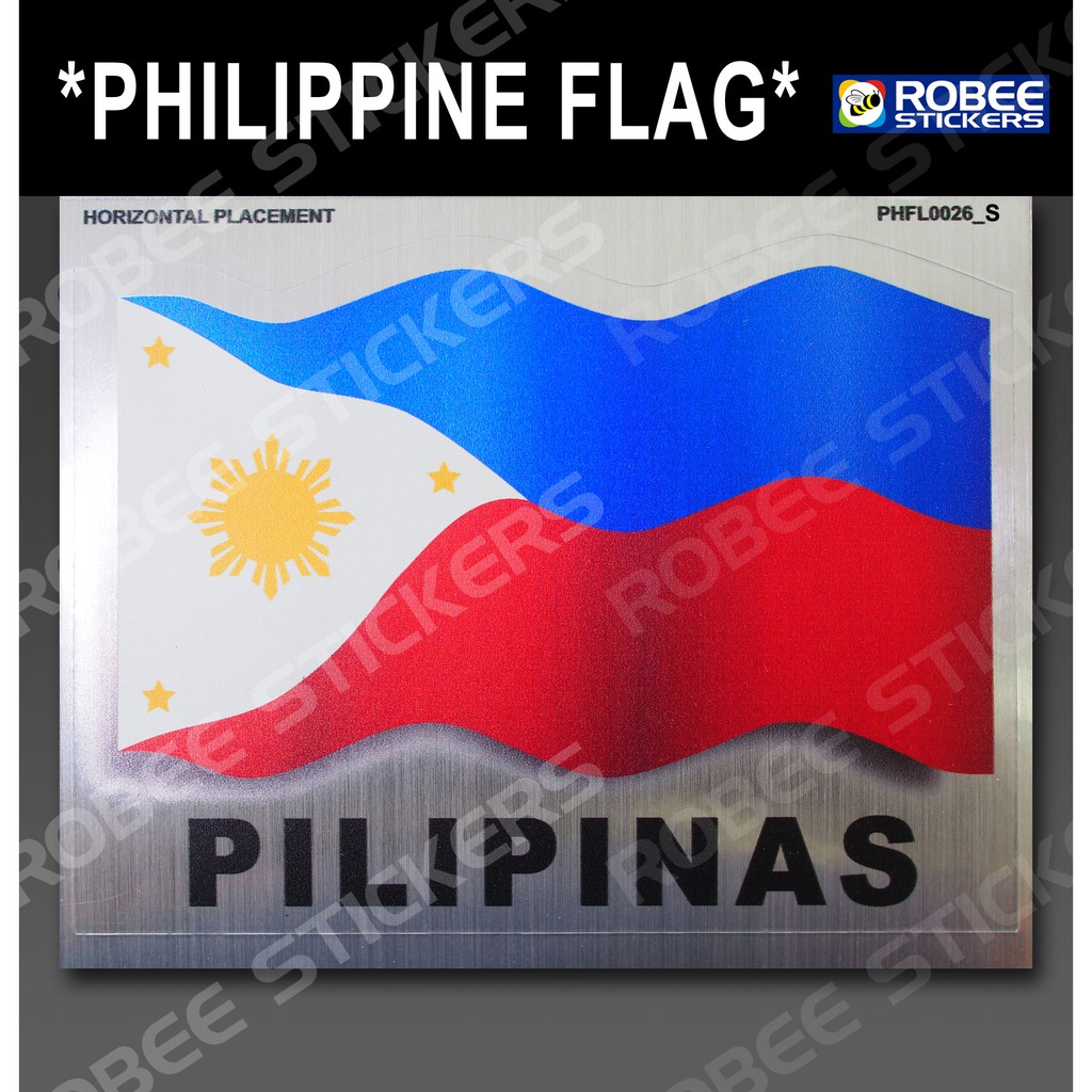 Sticker Decal Philippine Flag Silver Die Cut | Shopee Philippines