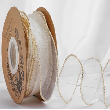 9m Wave Silk Korean Style Gold Edge Organza Ribbon Gift Wrapping ...