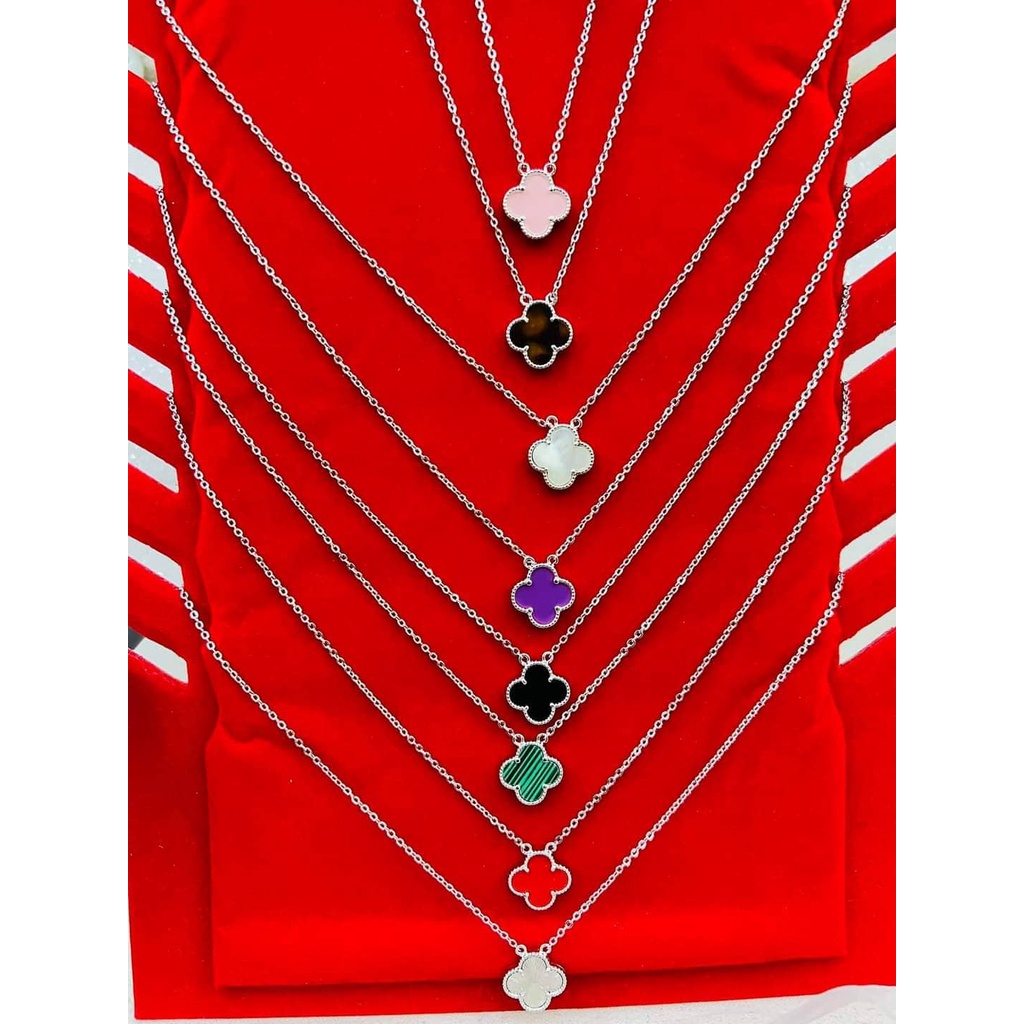 Fathiya Jewelry Silver Plated Four-Leaf Clover Jewelry Necklace ...