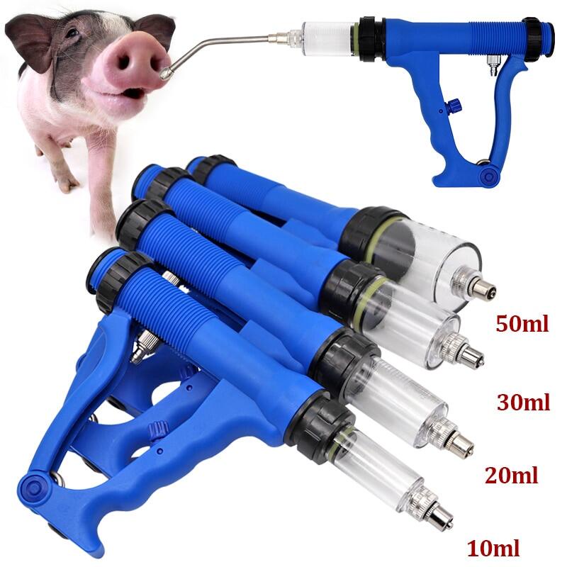 Davsaic 10 ml / 50ml Drenching gun for cattle Stainless oral drencher ...