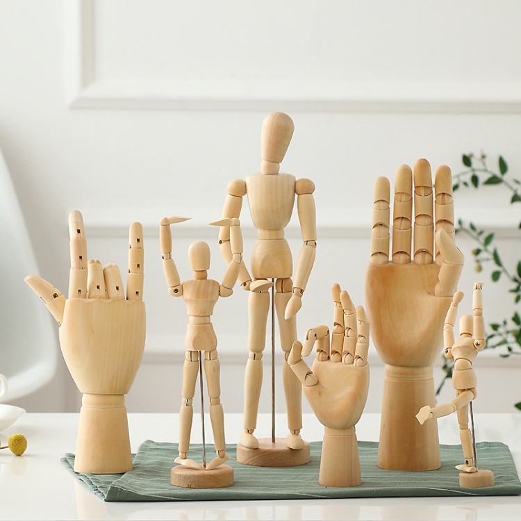 [ goodmarket ] Home And Living Wooden Hand Model Joint Puppet Model ...