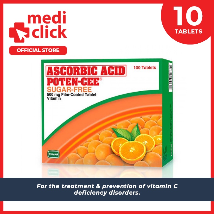 Poten-Cee (Sugar Free) 500mg - 10 TABLETS | Shopee Philippines