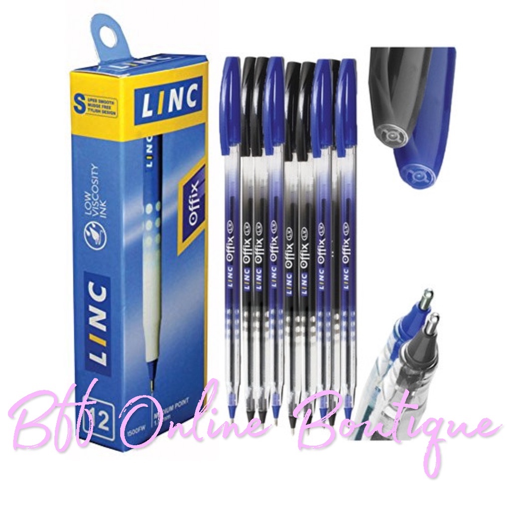LINC Blue Ballpoint Ballpen Medium Point 1.0mm (12pcs/box) | Shopee ...
