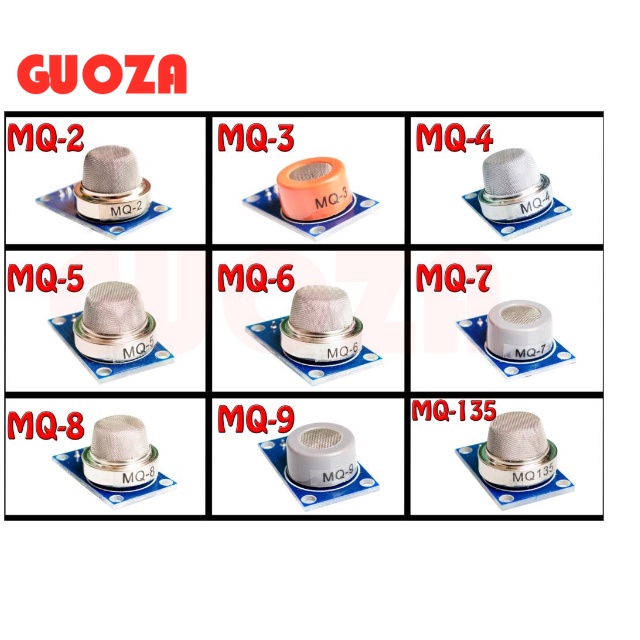 Mq 2 Mq 3 Mq 4 Mq 5 Mq 6 Mq 7 Mq 8 Mq 9 Mq 135 Detection Smoke Methane Liquefied Air Sensor