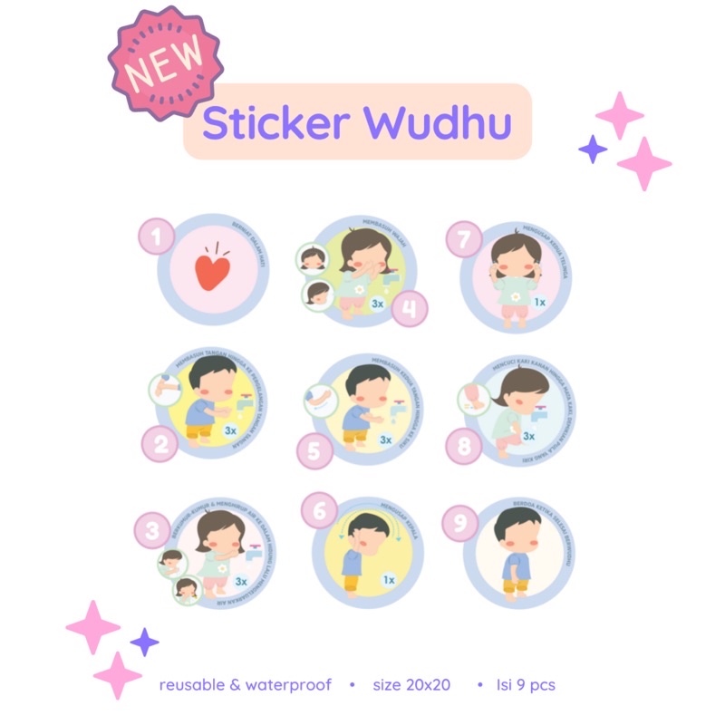 Wudhu Sticker Waterproof Thick And Reusable | Shopee Philippines