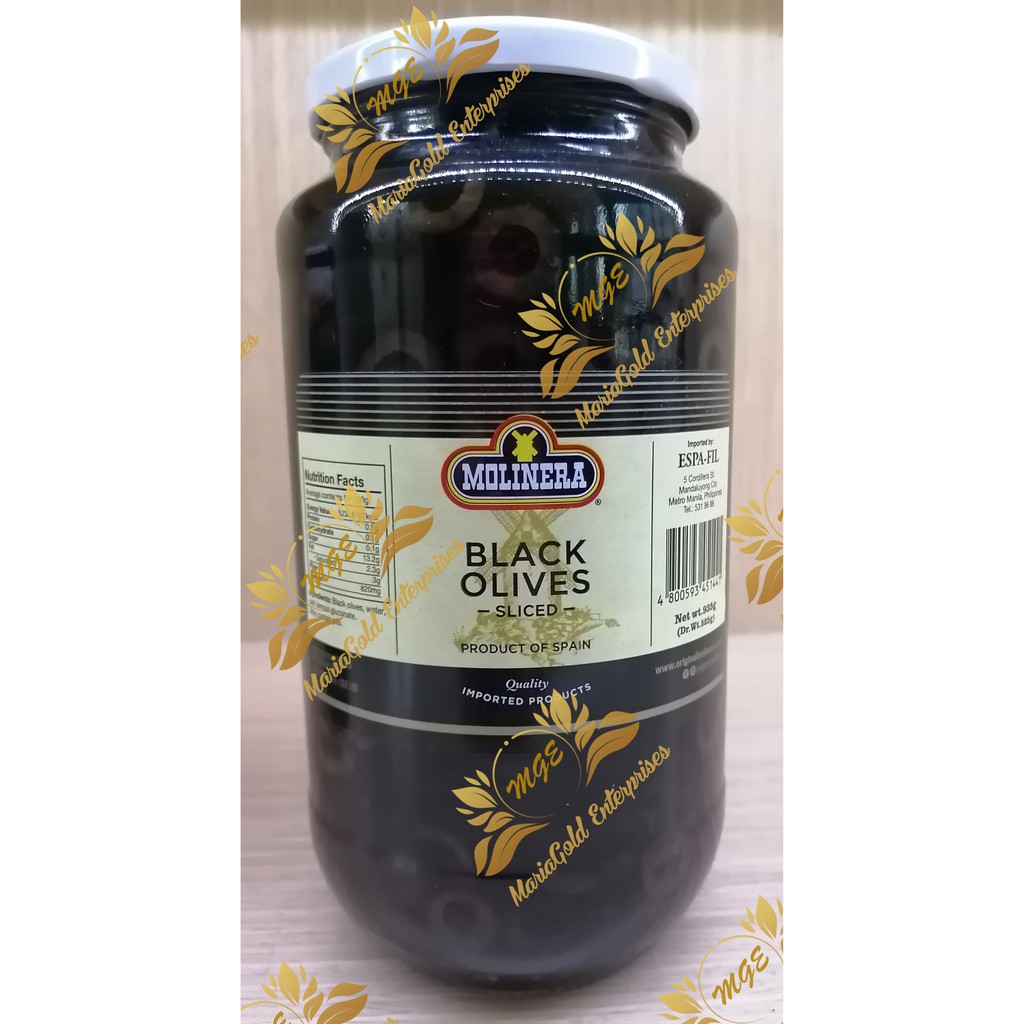 Molinera Black Olives (Pitted & Sliced) | Shopee Philippines
