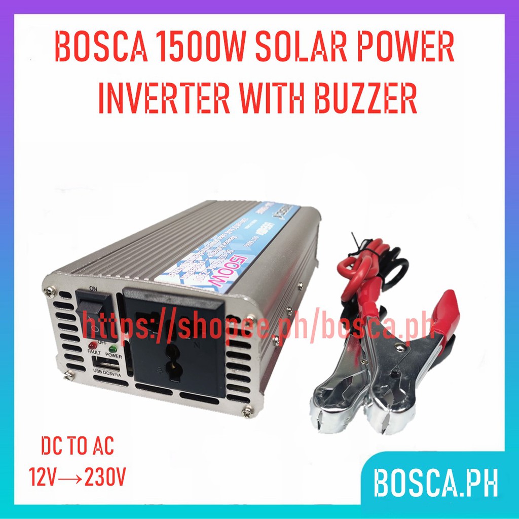 BOSCA 1500w 12v Dcto 220-230v AC Car Solarpower Inverter Saa-1500af ...