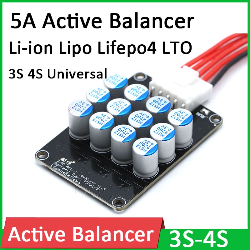 3S 4S 5A Lithium Battery Active Balance Board Capacitive batteries ...