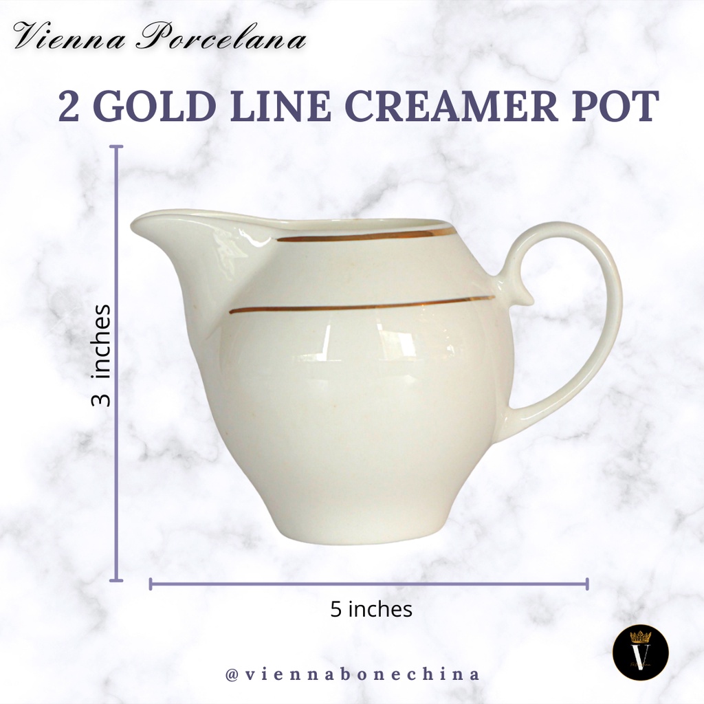 Creamer Pot Lines Gold Platinum Vienna Design Dinnerware Luxury ...