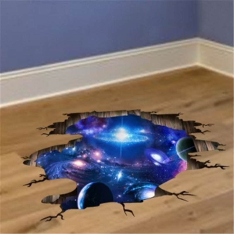 Outer Space Wall Stickers Home Decor Mural Art Removable Galaxy Wall ...