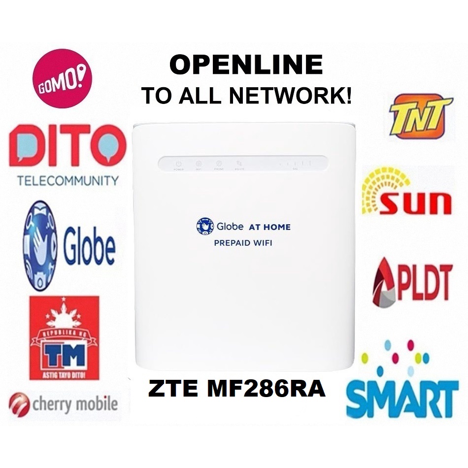 OPENLINE Globe at Home ZTE MF286RA LTE-Advanced CAT7 Prepaid Home WiFi ...