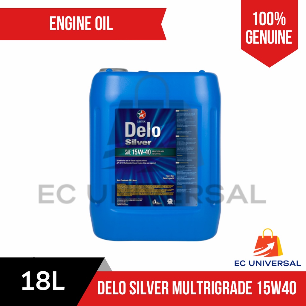 Caltex Delo Silver MG Multigrade SAE 15W40 Diesel Engine Oil 18 Liters ...