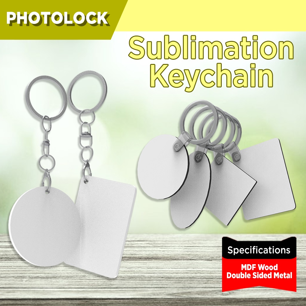 (5 pcs) Sublimation Printable Keychain Wood & Metal || MDF Keychain ...
