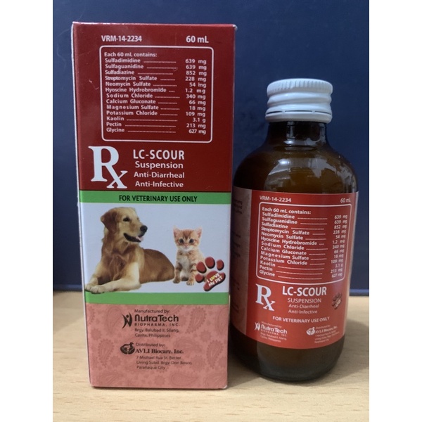 LC - SCOUR Suspension (Anti-Diarrheal, Anti-Infective) for Pets 60ml ...