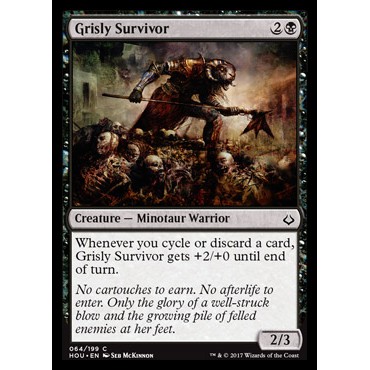 Magic the Gathering : Grisly Survivor - HOU NM - MTG Black Minotaur ...