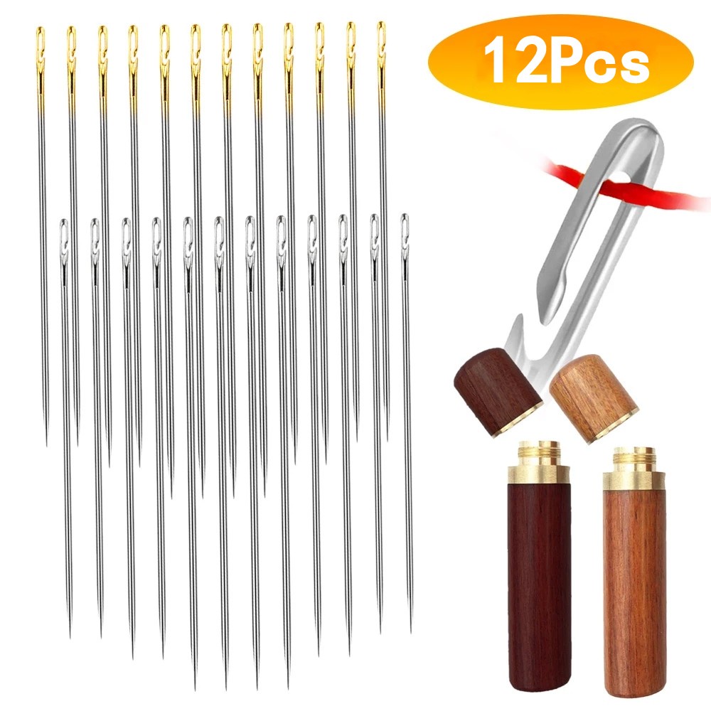 12 Pcs/Set Elderly Needle-Side Hole Blind Needle / Self Threading ...