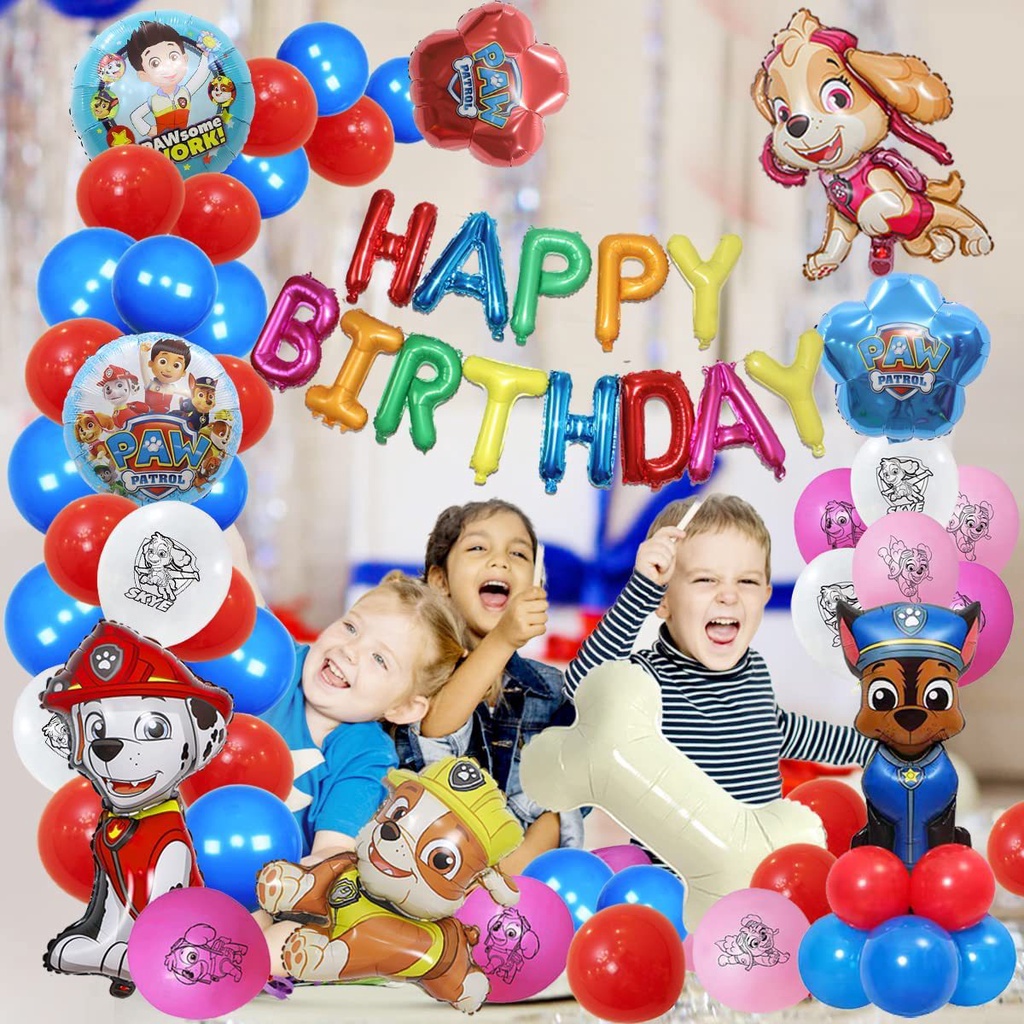 Paw Patrol Balloon Party Decoration Foil Bollonn Birthday Banner Dog Balloon Paw Patrol Toys ...