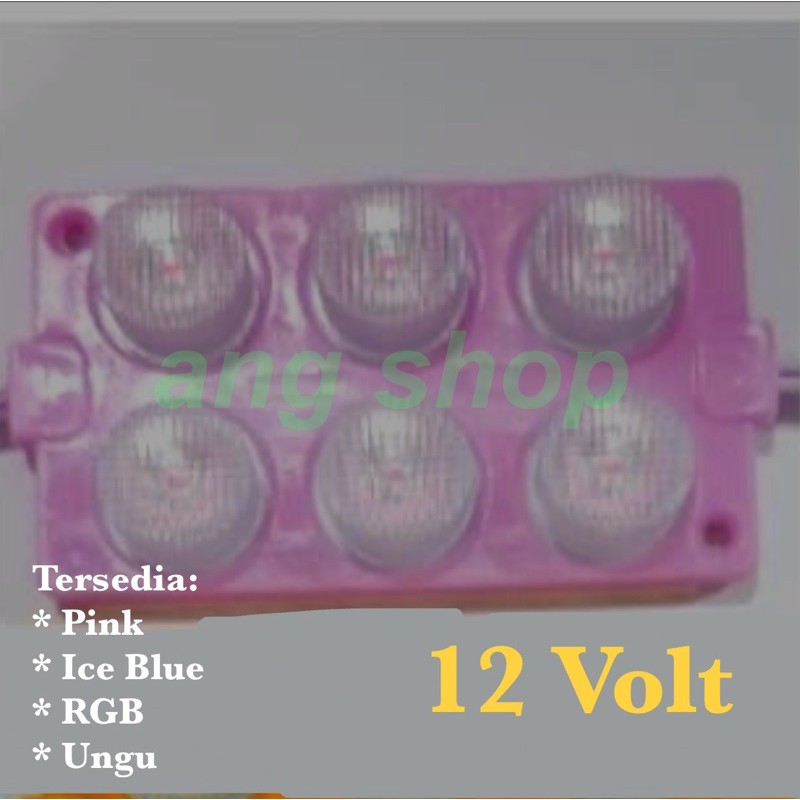 UNGU 100 Pcs Module 7540 6 Led 3030 12V Pink Ice Blue RGB Purple Module ...