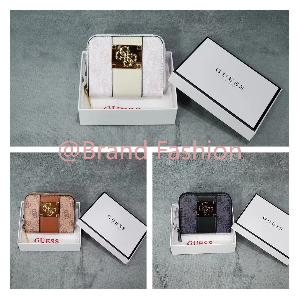 Guess Female Printed Zip Short Purse Coin Wallet | Shopee Philippines