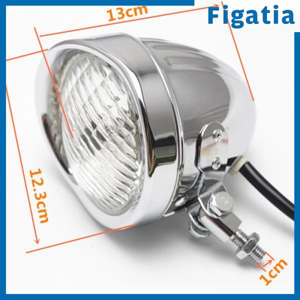 Chrome Clear 4 inch Head Light DC 12V Replaces for Bobber Choppers ...