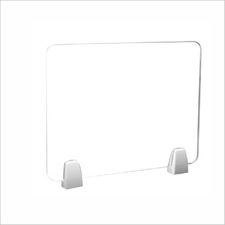Table Shield Holder / Divider Bracket White Clamp Acrylic Partition ...