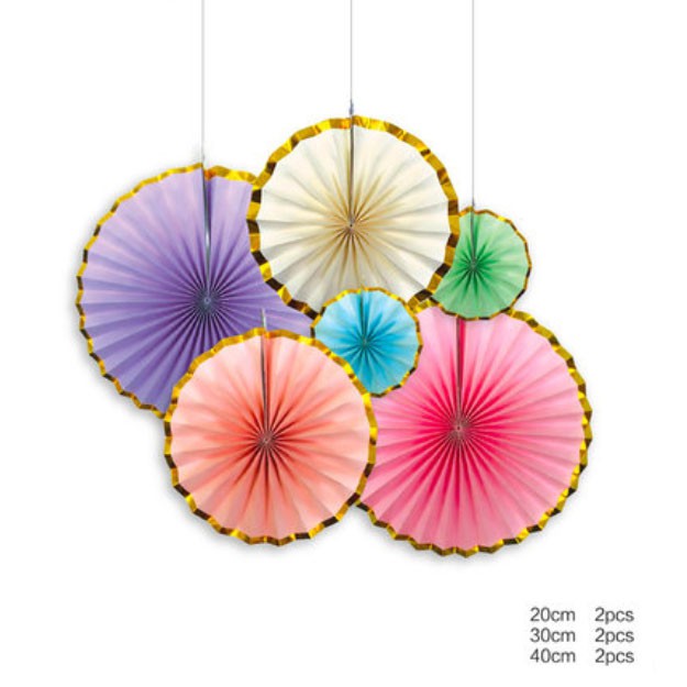 Paperfan/paperfan FOIL SET 6/PARTY PAPERFAN | Shopee Philippines