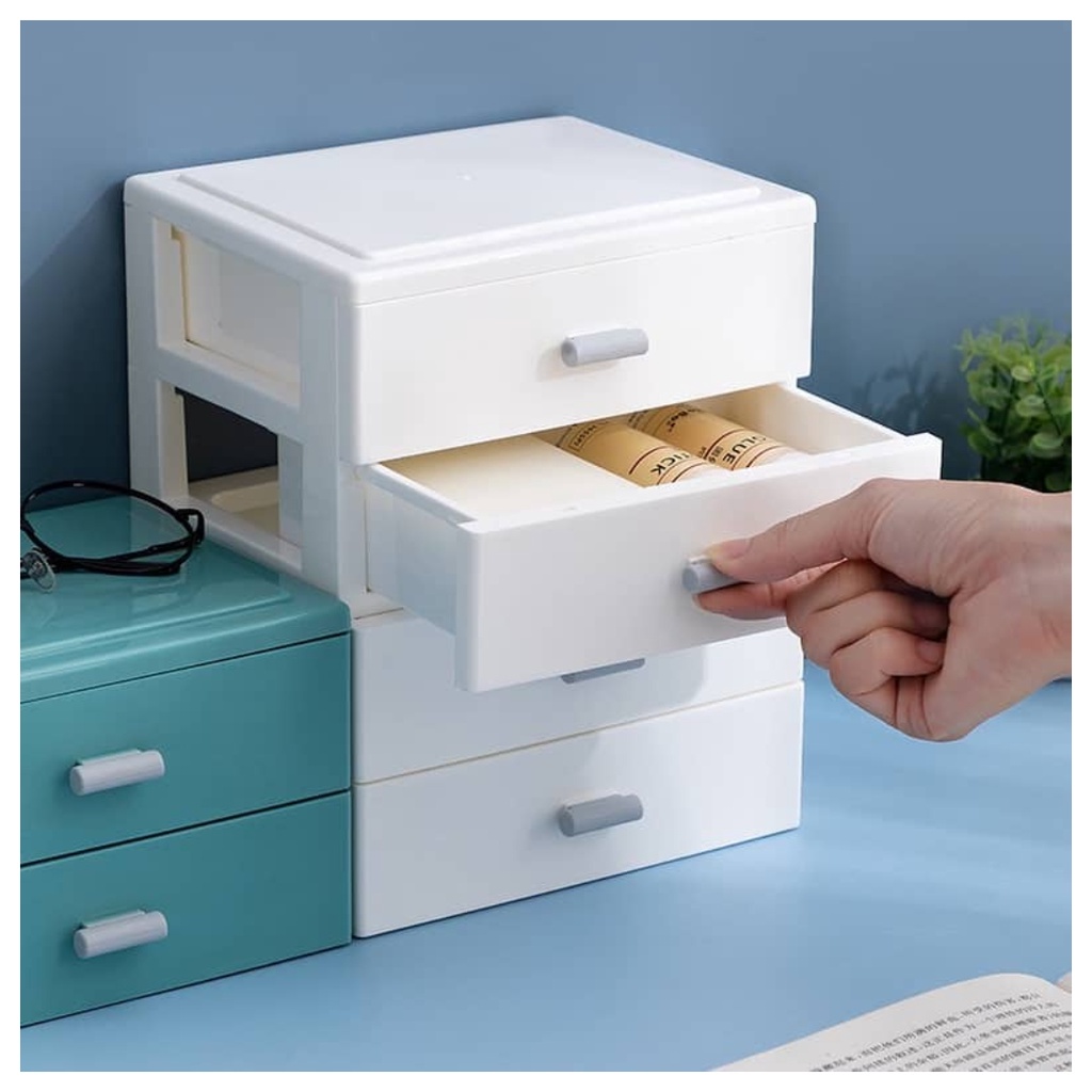 TNJ 2/3/4 Layer Multifunctional Home Office Mini Desk Drawer Organizer ...
